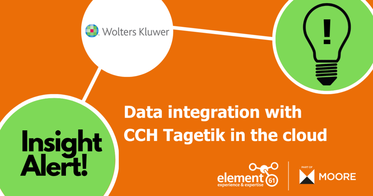 Data integration with CCH Tagetik in the cloud | element61 Data integration with CCH Tagetik in the cloud | element61